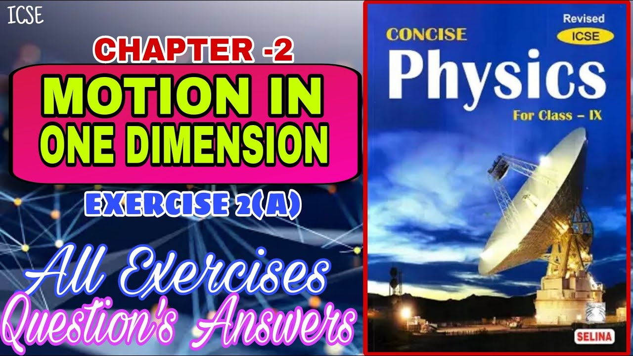 Motion in one Dimensions | Class 9 | Concise Physics Exercise 2(A) MCQs ...