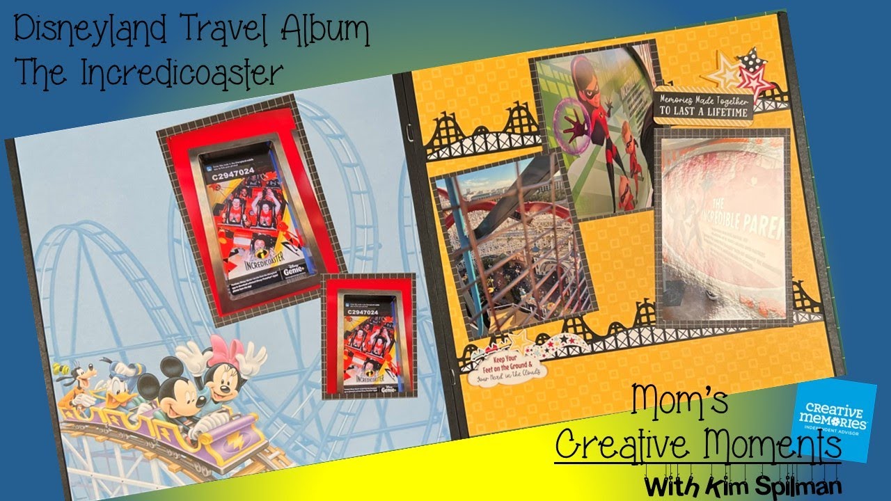 Creative Memories Disney Travel Album Incredicoaster - YouTube