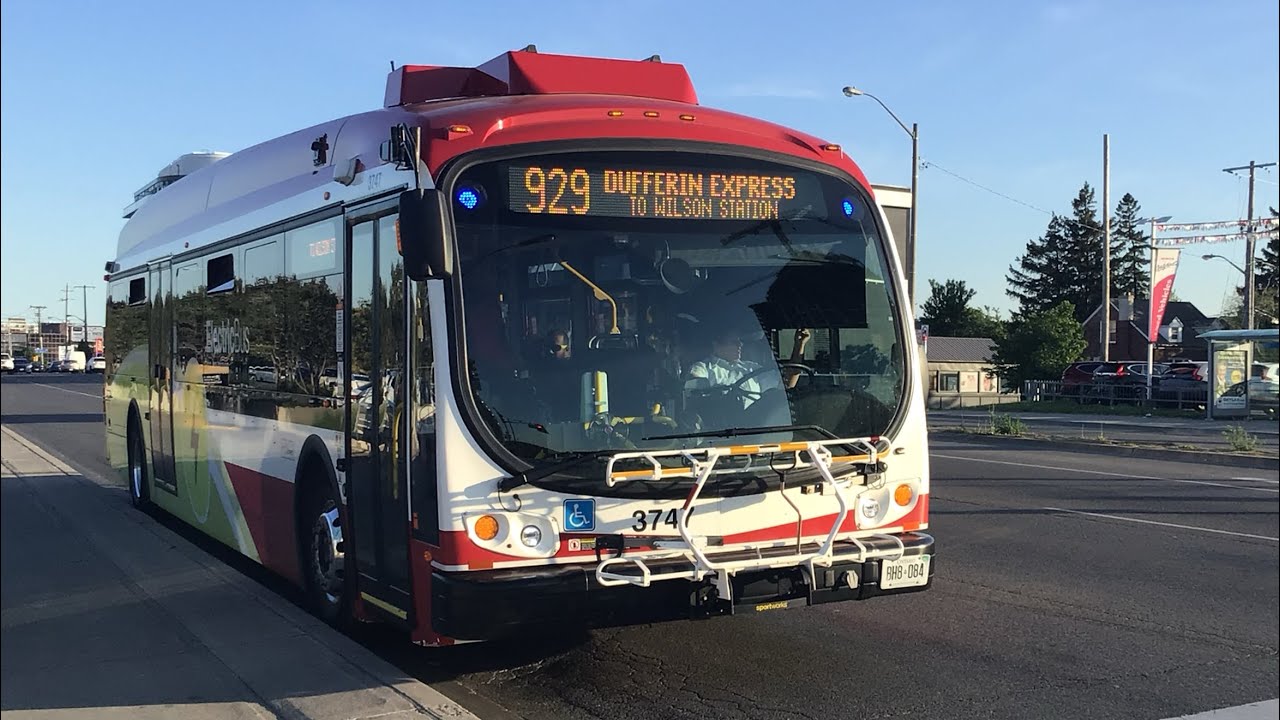 TTC Northbound Ride Video on 3747 on route 929 Dufferin Express Part 1/ ...