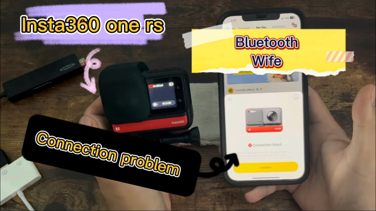 Insta360 one RS connection problem!!! - YouTube