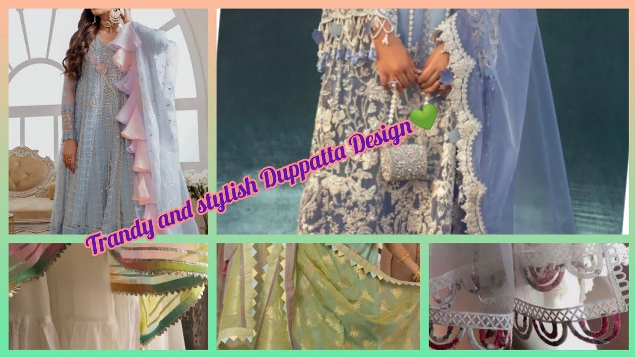 New duppatta Design/ trandy and stylish duppatta Design tutorial ...