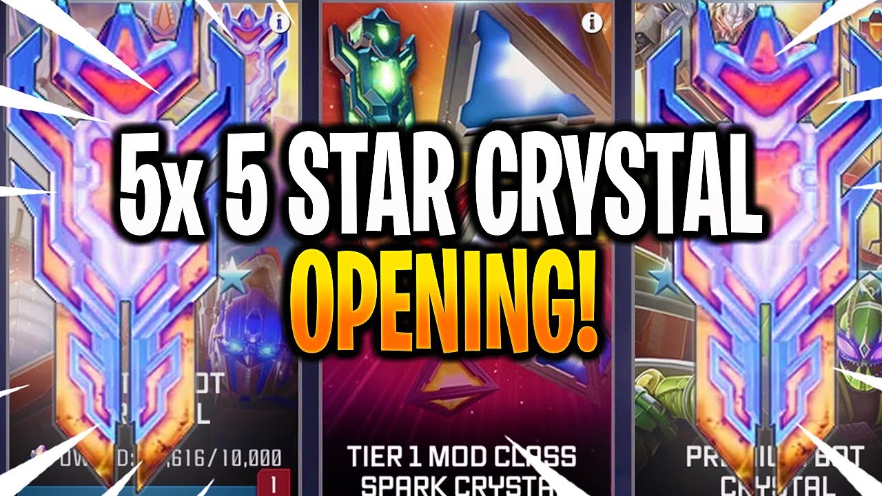 *NEW* 5x 5 STAR BOT CRYSTAL OPENING! - Transformers: Forged To Fight ...