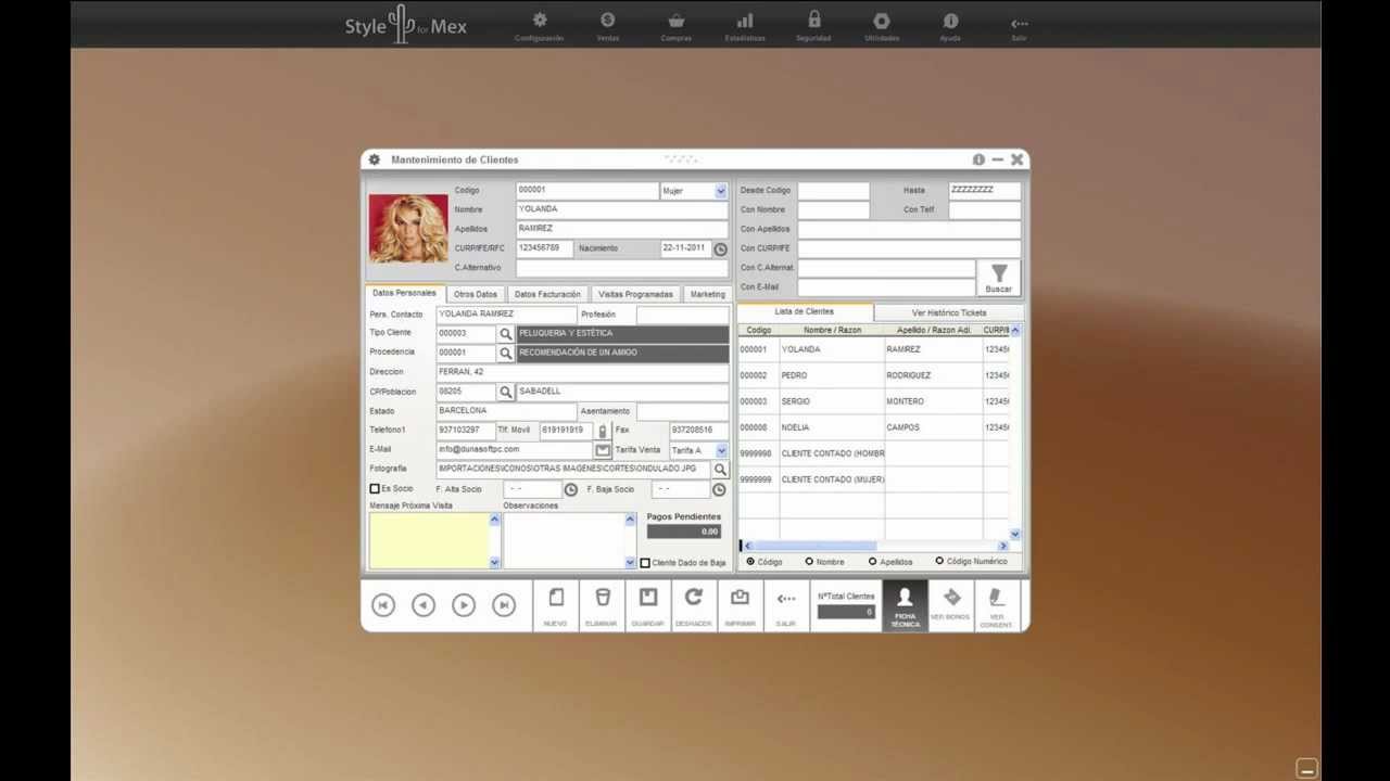 Style for Mex - Software Peluquerías y Estéticas - Ficha Técnica ...
