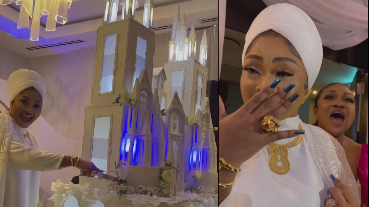 EMOTIONAL MOMENT OF MERCY AIGBE AS FRIENDS AND FAMILY SUPRISE HER ON ...