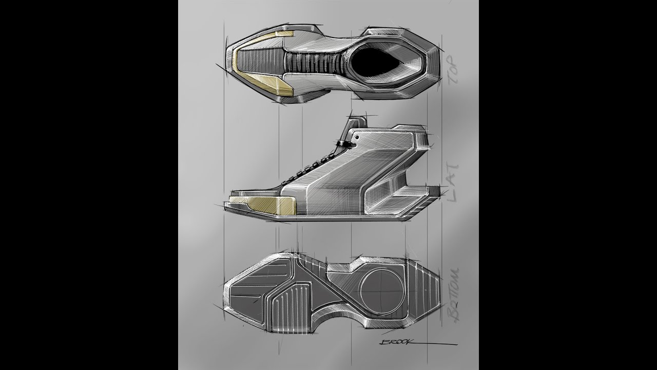 Square Shoe Sketch Time Lapse - YouTube