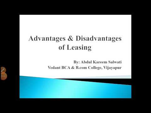 Advantages and Disadvantages of Leasing - YouTube