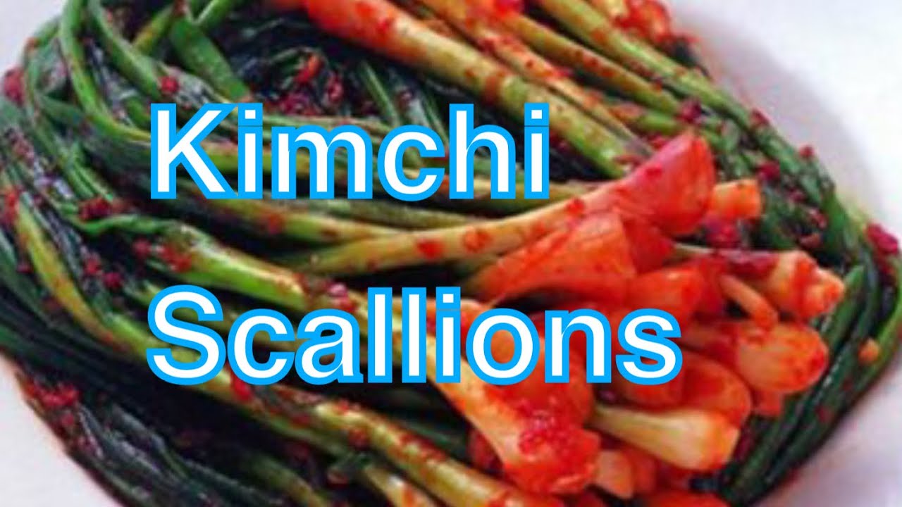 make Spring kimchi - cách làm kim chi hành lá - YouTube