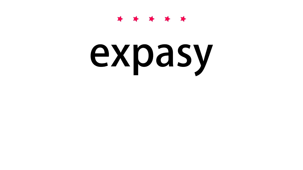 How to pronounce expasy - Vocab Today - YouTube