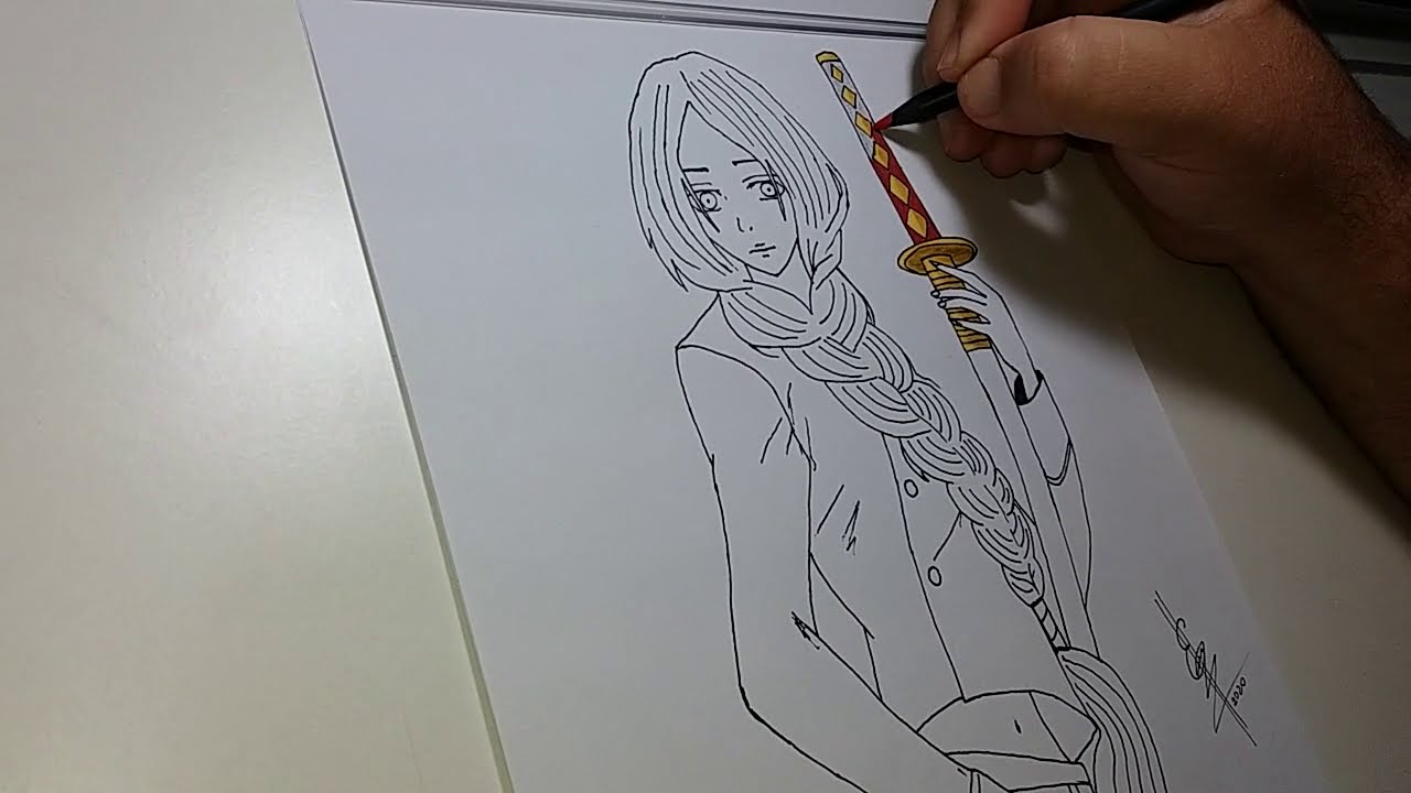 Drawing Unohana Retsu Capitã da 4ª Divisão - Bleach | Fan art - YouTube