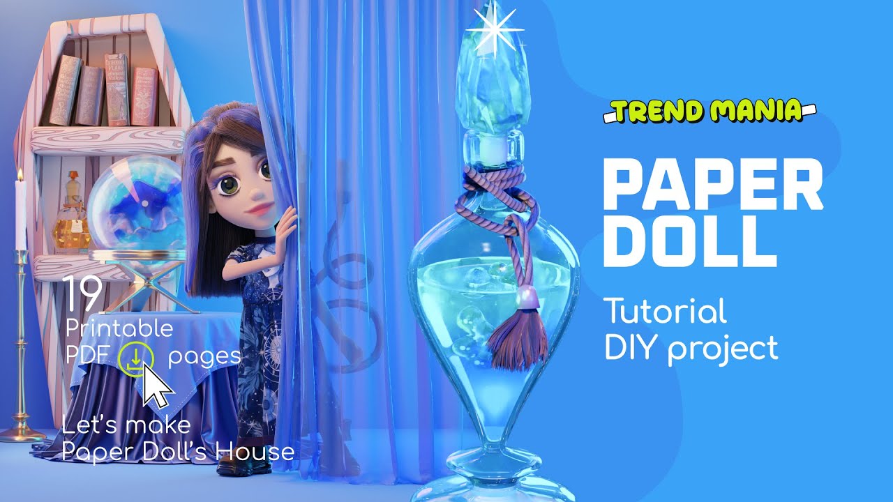 Paper Doll House Tutorial | Witch's house | DIY Paper Doll - YouTube