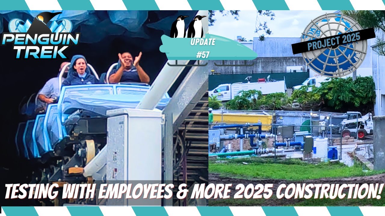 People are riding Penguin Trek! | SeaWorld Orlando Update - YouTube