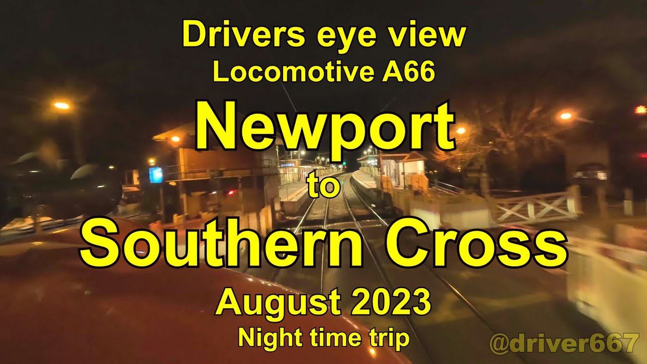 Drivers eye view, Newport to Southern Cross, A66, night trip - YouTube