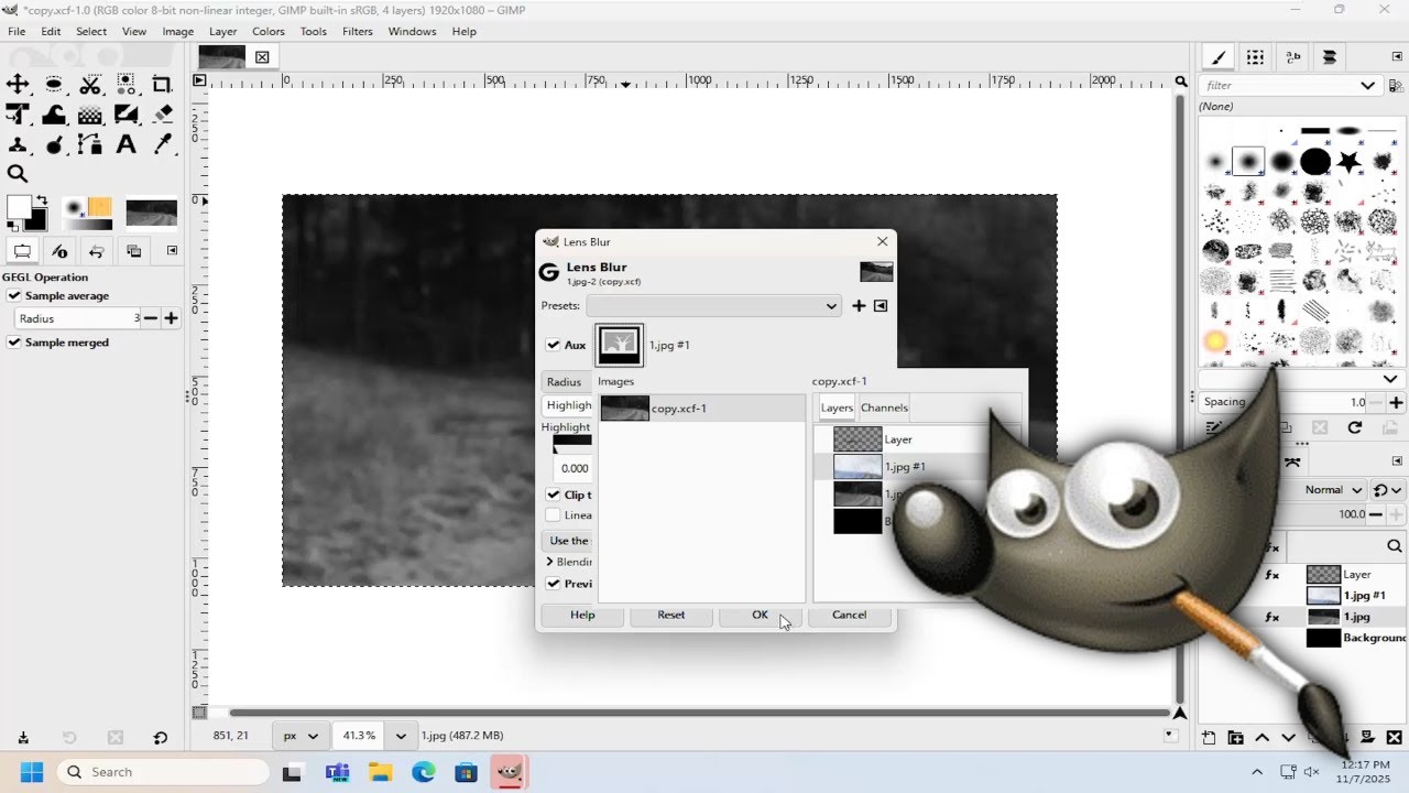 How to Create a Lens Blur in GIMP [Guide] - YouTube