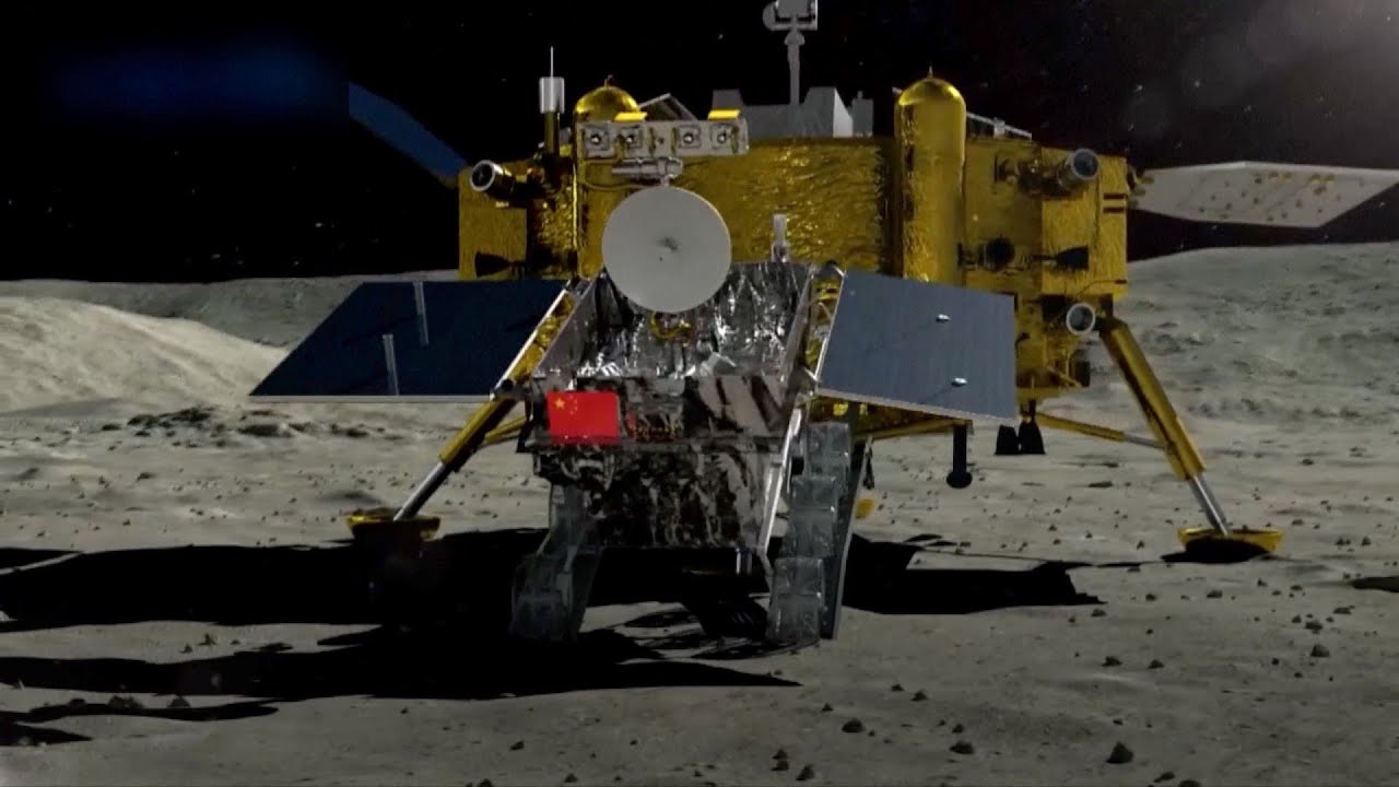 China's lunar rover travels nearly 400 meters on moon's far side - YouTube