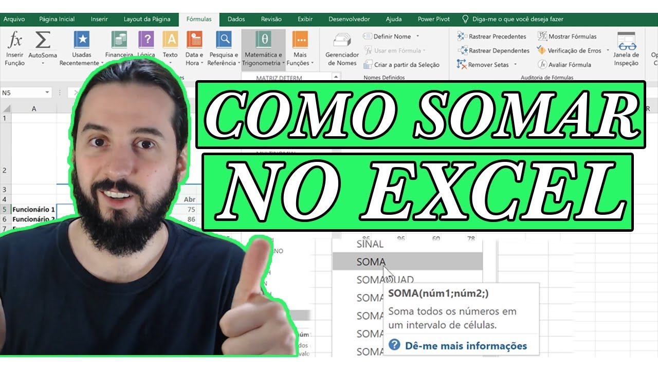 Como Somar no Excel - Aula Completa (Fórmula e Função Soma) - YouTube