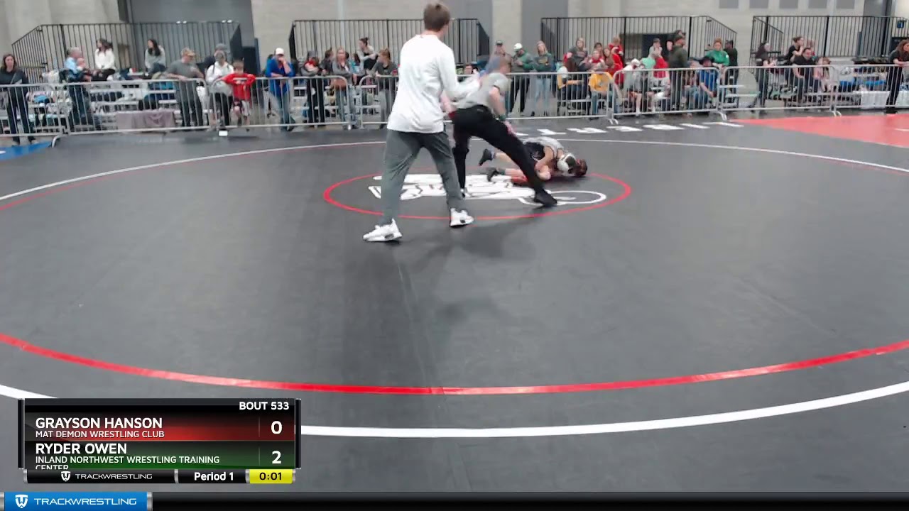 10U 67 Grayson Hanson Mat Demon Wrestling Club Vs Ryder Owen Inland ...