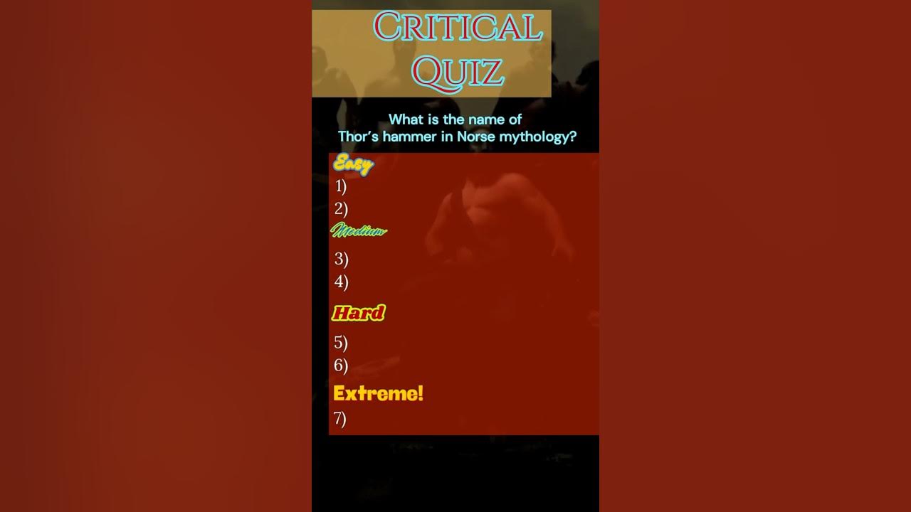 Only a Mythology Expert Can Get 100% on This Quiz! - YouTube