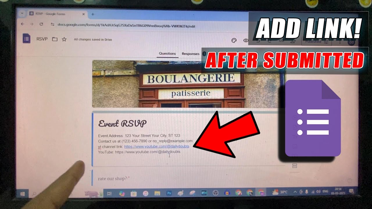 How To Add Link In Google Form After Submission YouTube How To Add Link In Google Form After Submission YouTube