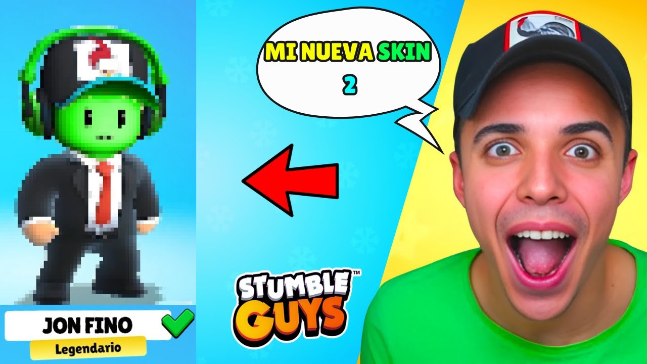 🟢 ¡ASÍ SE VE LA SKIN 2.0 DE JONBTC EN STUMBLE GUYS! 🔥 - YouTube