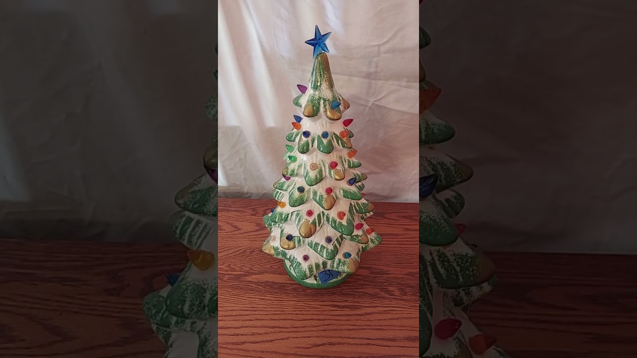 Ceramic Christmas Tree Music Box - YouTube