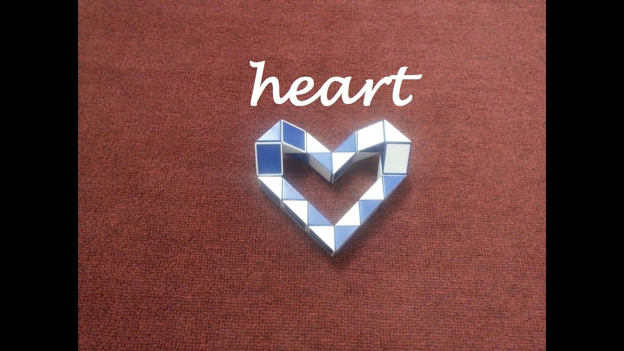 Smiggle snake puzzle or Rubik's twist 24 - Basic Heart - 心 - YouTube
