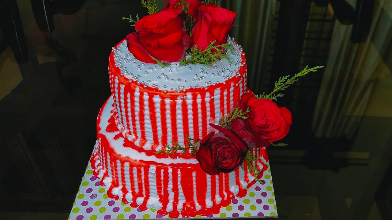 My First Two Tier Wedding Cake Experience/Two kg Red Velvet Cake - YouTube