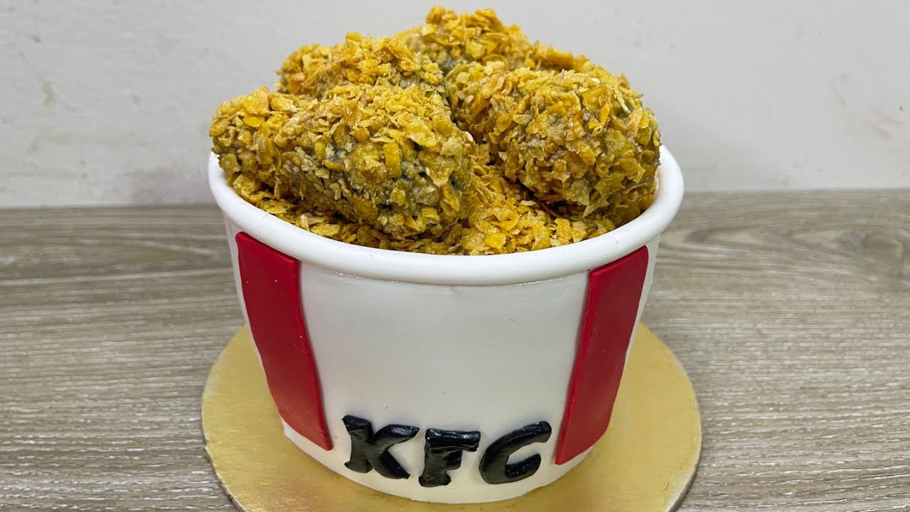 KFC Chicken Bucket Theme Cake | Fatema's Dream Bakery | #trending #easy ...