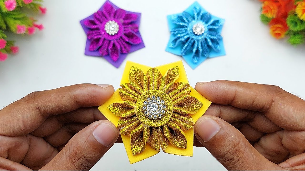 DIY: How to Make Beautiful Flowers For Christmas Decoration | Easy ...