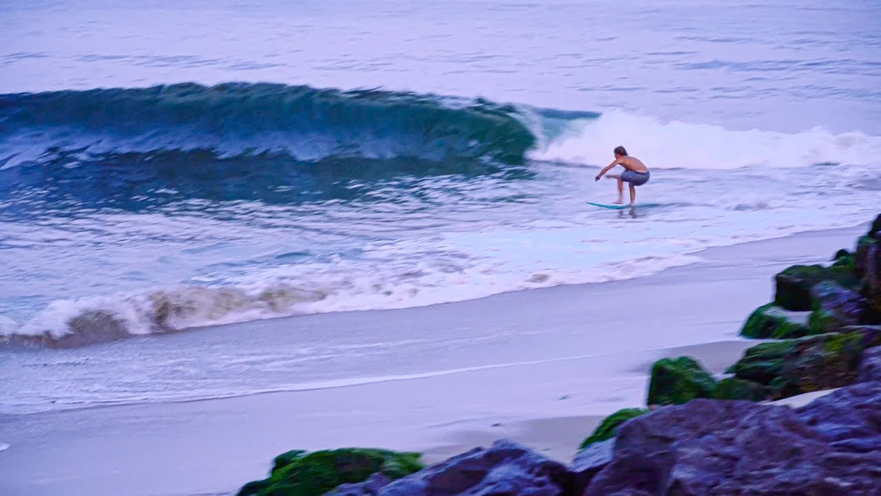 RUNNING OUT TO PERFECT SURFING WAVE - YouTube