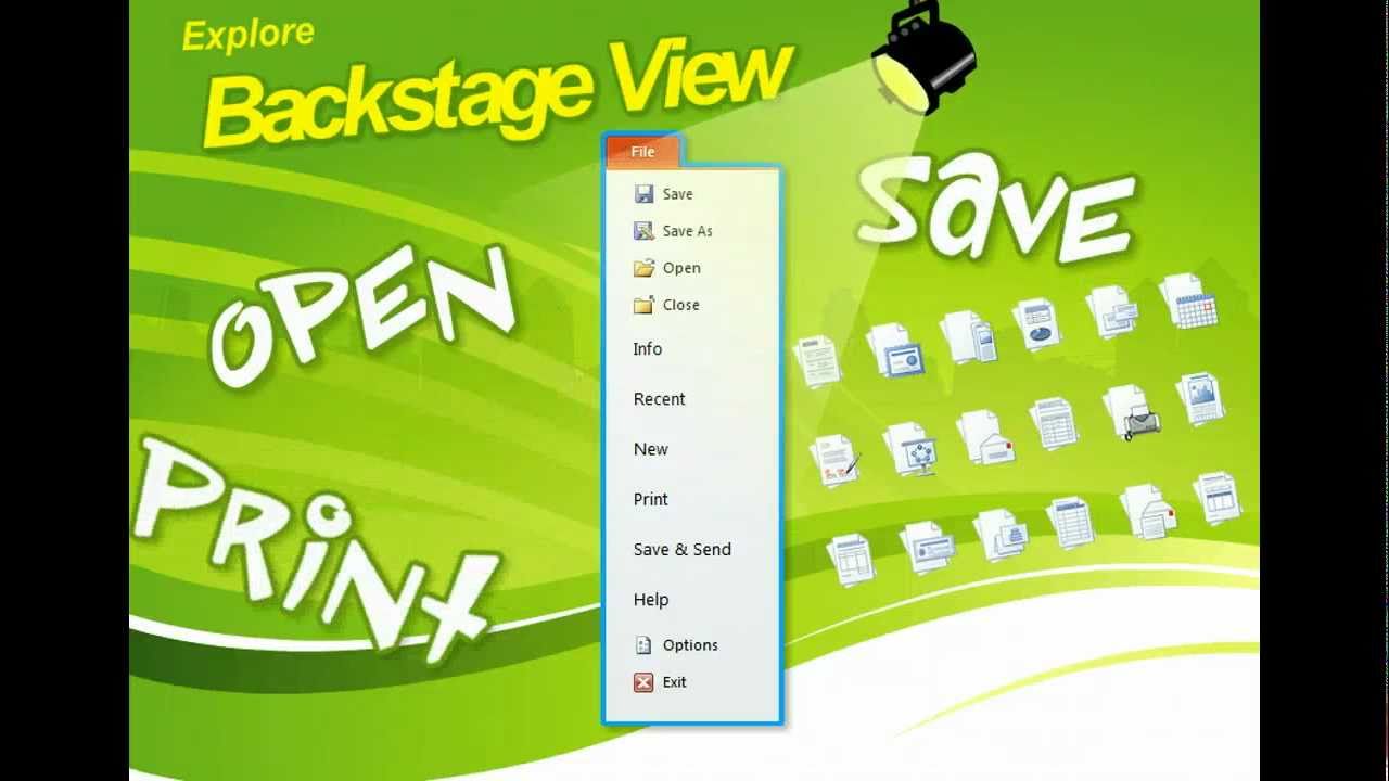 PowerPoint 2010 - Explore Backstage View - Microsoft Office 2010 ...