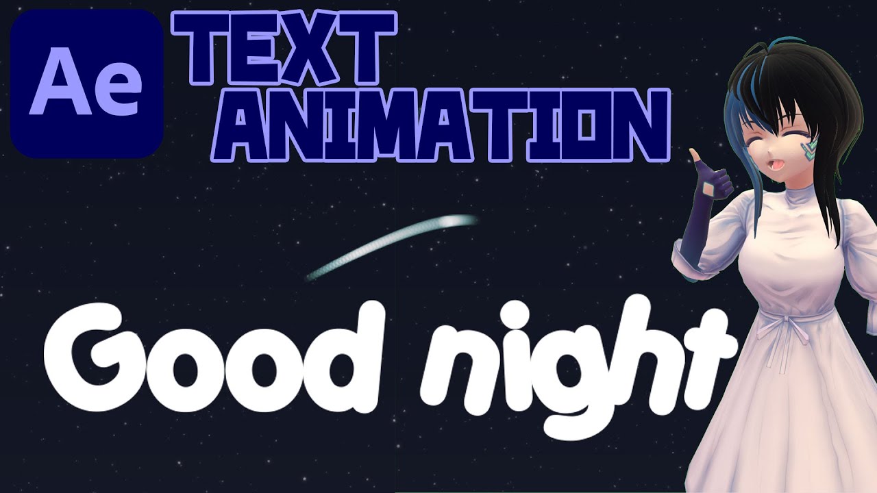 【After Effects】[TEXT ANIMATION] SHOOTING STAR ANIMATION - YouTube