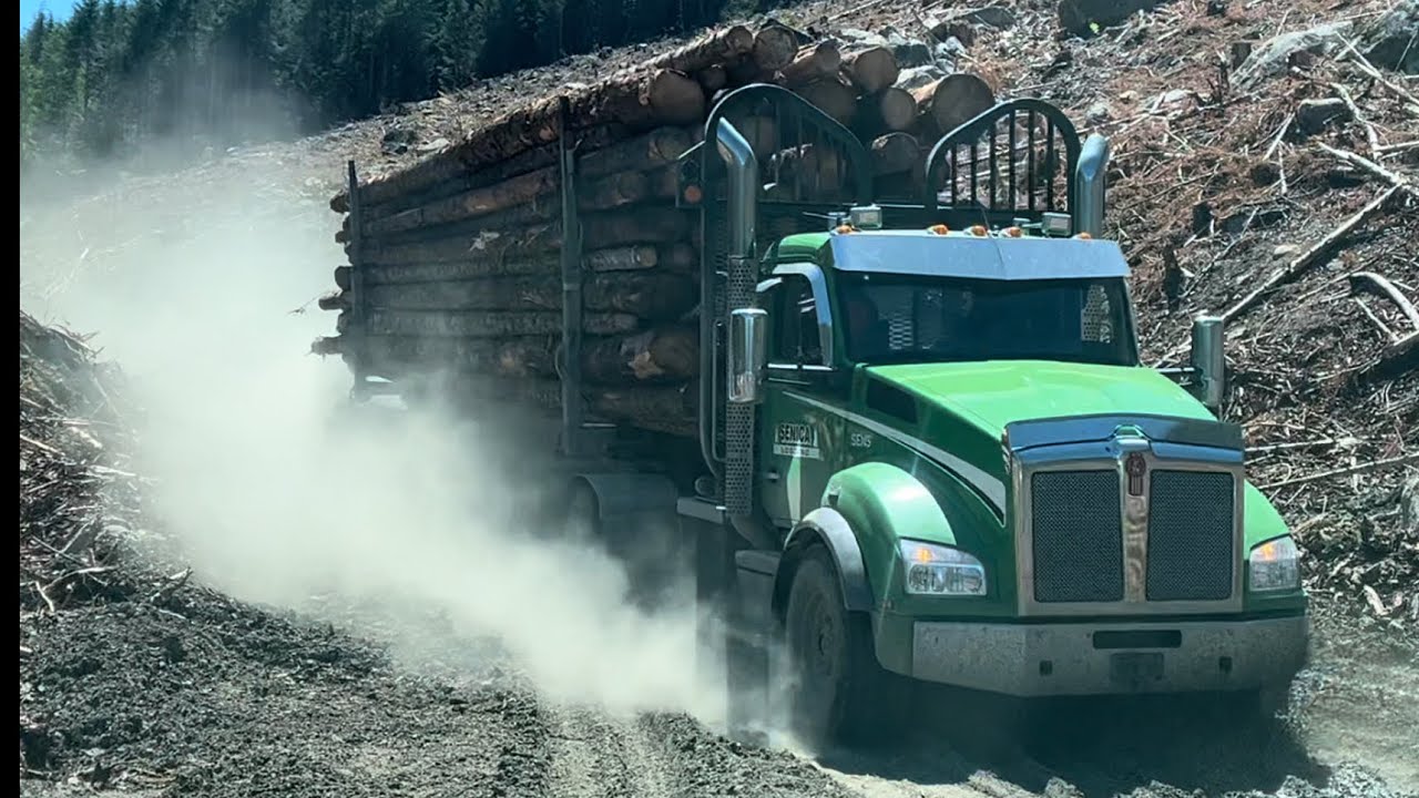 Logging West Harrison in T880 and Western star - YouTube