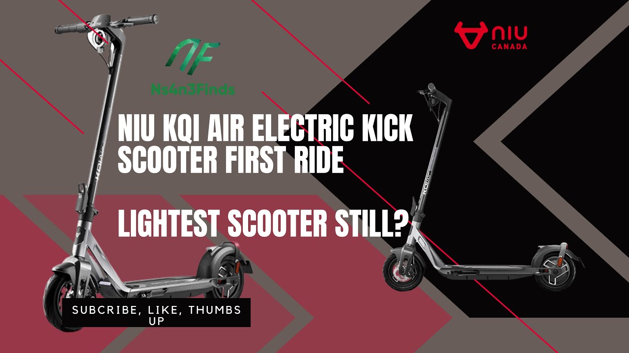 NIU KQi Air Electric Kick Scooter Unpack First Ride - YouTube