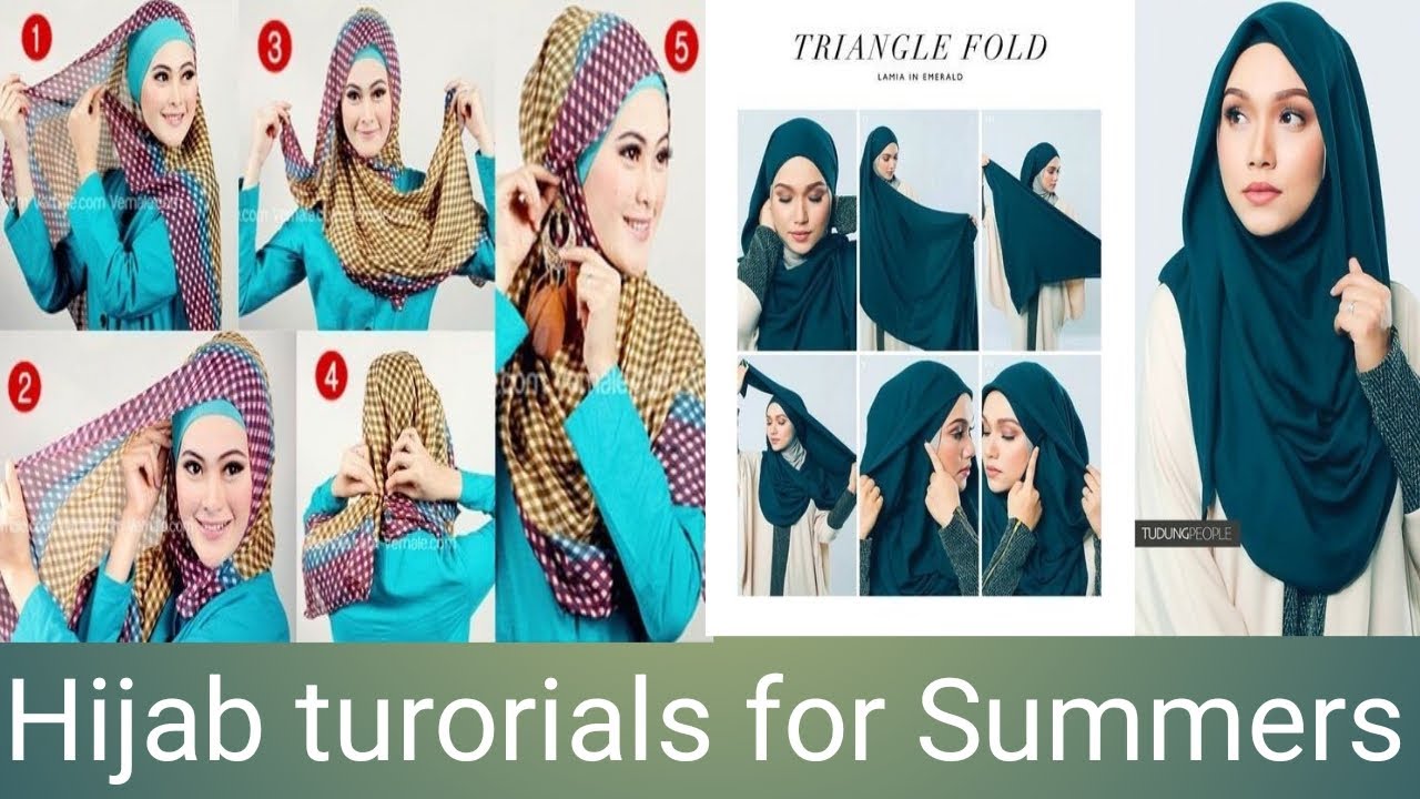 Easy hijab style with tutorials for summer special. - YouTube