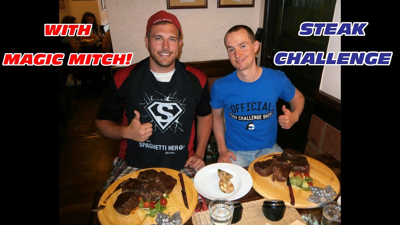 Steak Challenge in Prague vs Magic Mitch! - YouTube