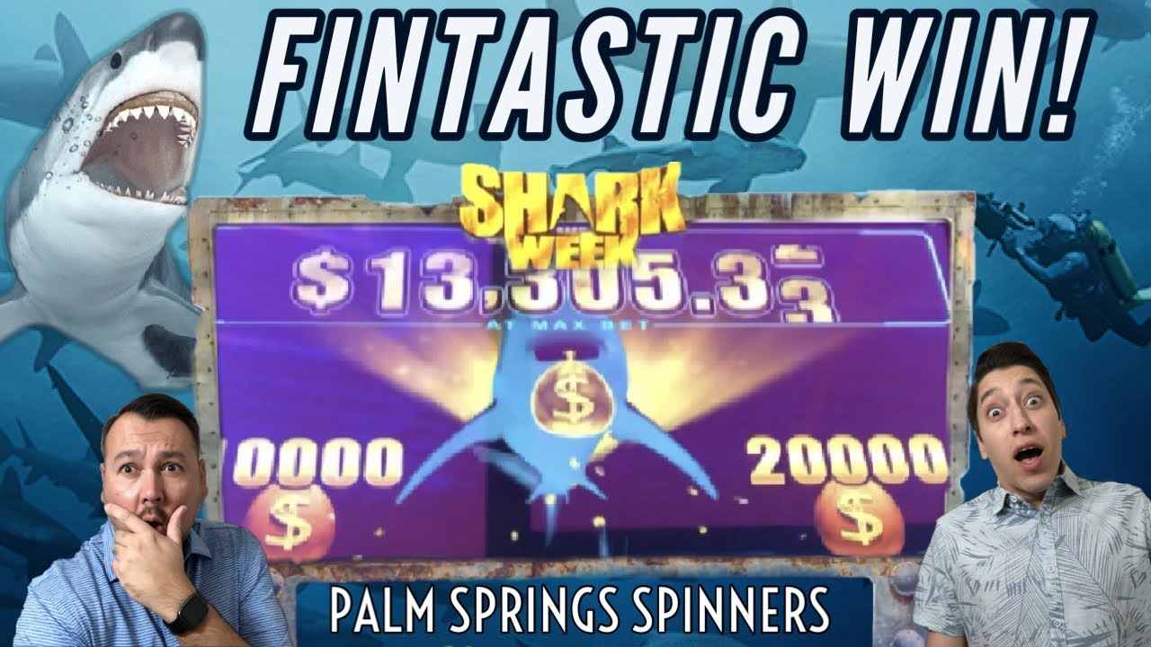 HUGE Shark Attack WIN on NEW Shark Week Slot Machine - YouTube