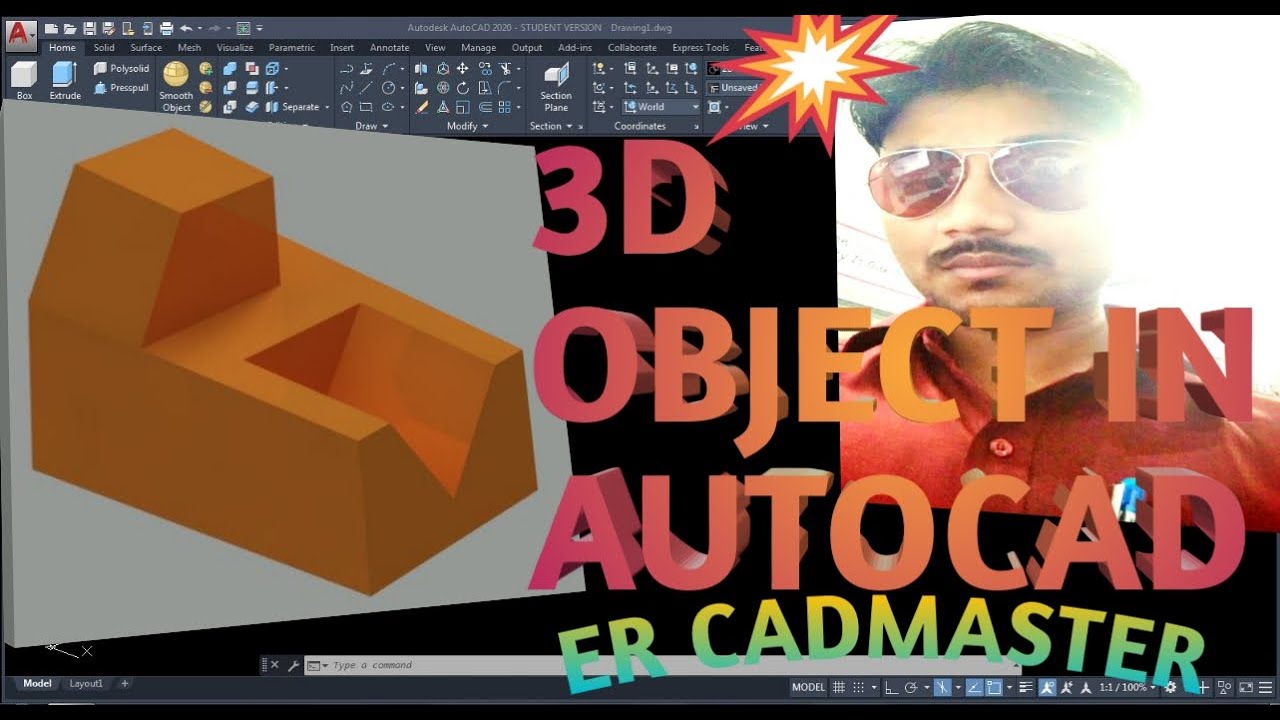 AUTOCAD 3D IN EASY WAY (PART 13) - YouTube