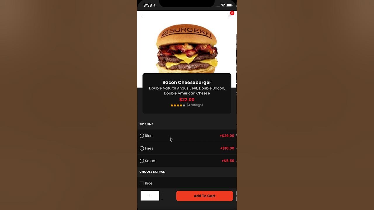 React Native Food Ordering App UI Demo (Dark Mode) - YouTube