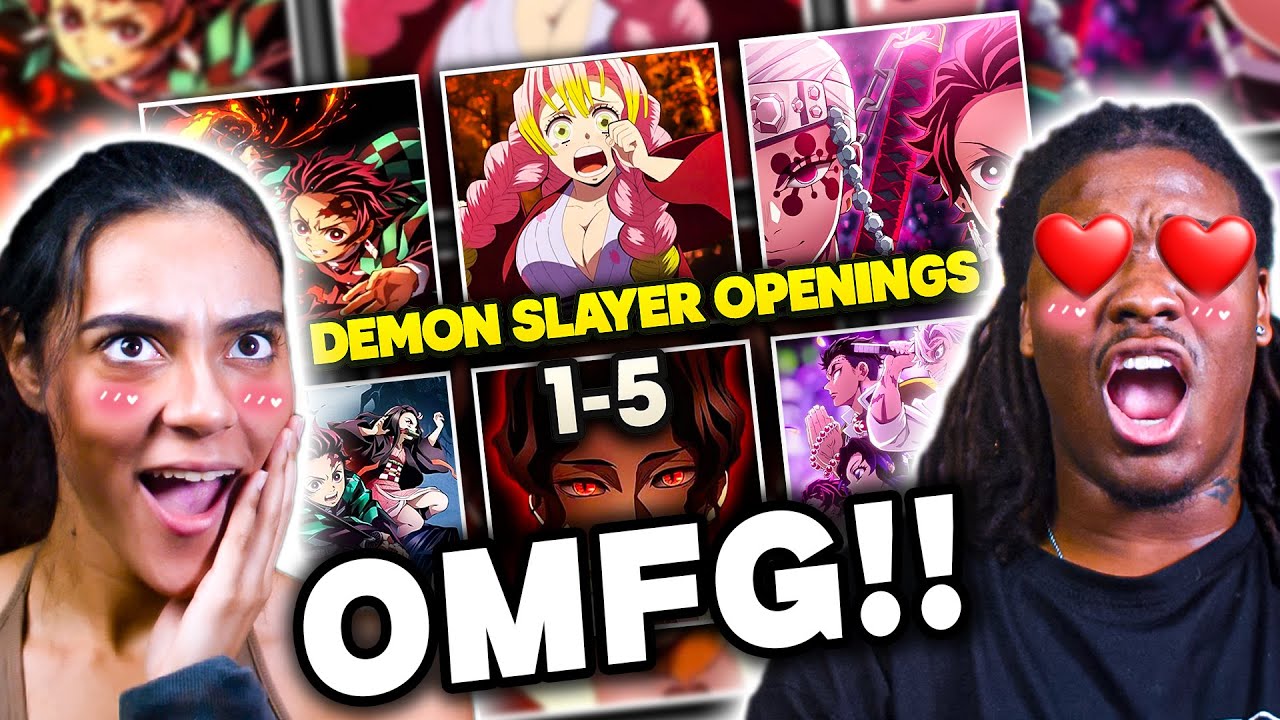 ANIME NOOBS FIRST TIME REACTING TO ALL DEMON SLAYER OPENINGS 1-5 (BEST ...