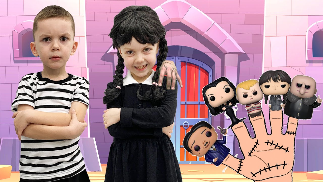 Finger Family Addams song | Mila and David - YouTube