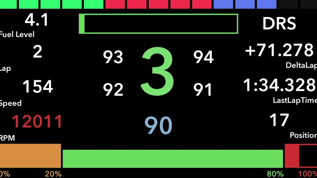 Race Dash for Sim Games on iOS (F1 2019, F1 2018, F12017) - Modern 14 ...