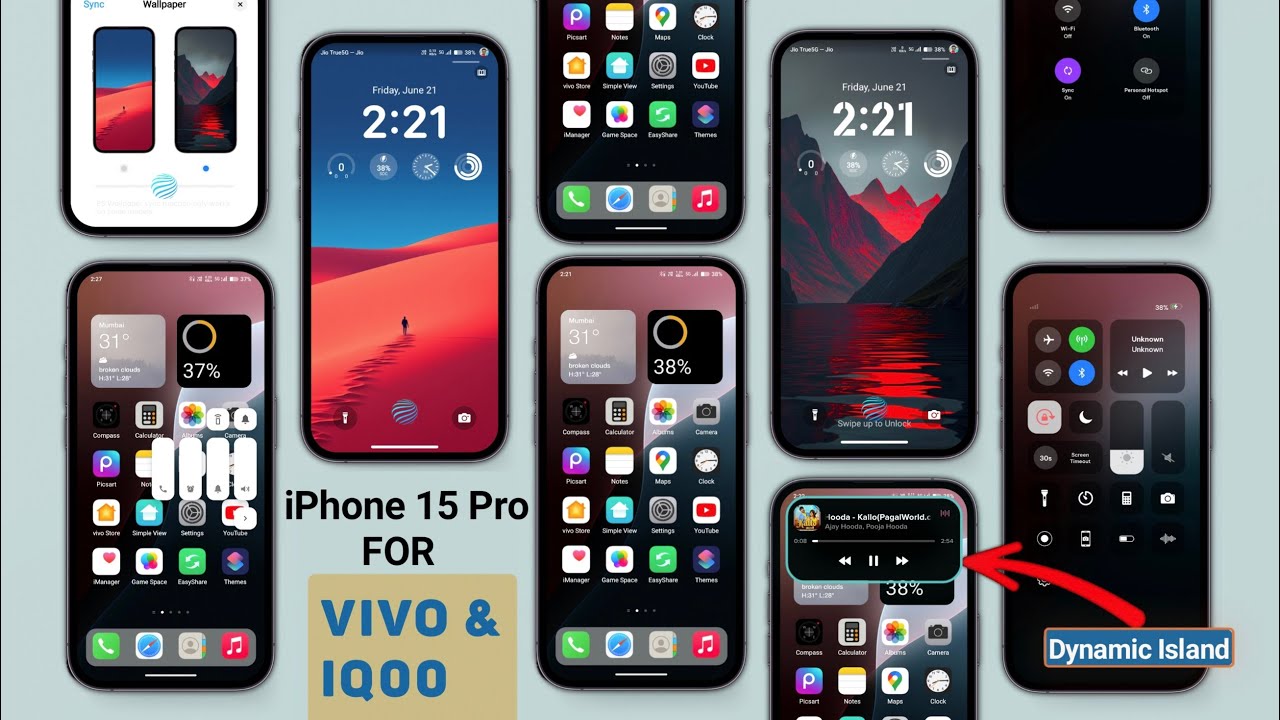 iPhone 15 Pro Theme For Vivo&iQ00 Android13/14 & All| Vivo Theme | #vivotheme #iphone15 #video ...