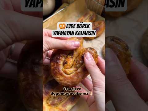 🥨EVDE BÖREK YAPAMAYAN KALMASIN🤎/IG:@bake_with_esra #elaçmasıbörek #börektarifleri #yemek #viral
