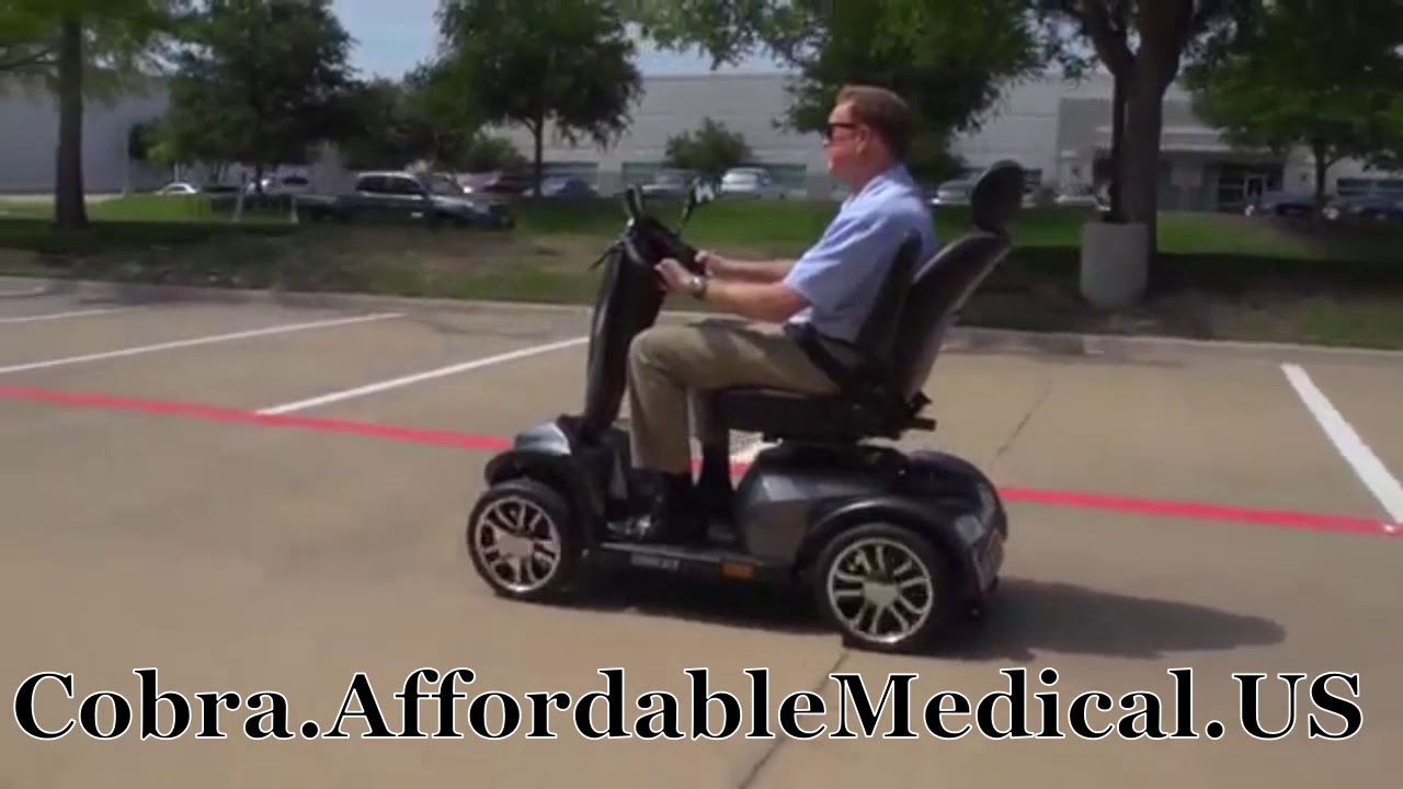 Cobra GT4 Heavy Duty Power Mobility Scooter - YouTube