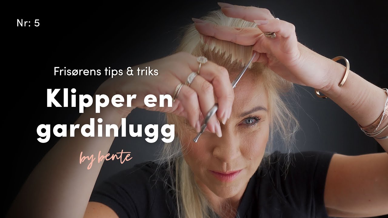 Klippe lugg hjemme. Frisør viser klipp av gardinlugg💇🏼‍♀️ - YouTube