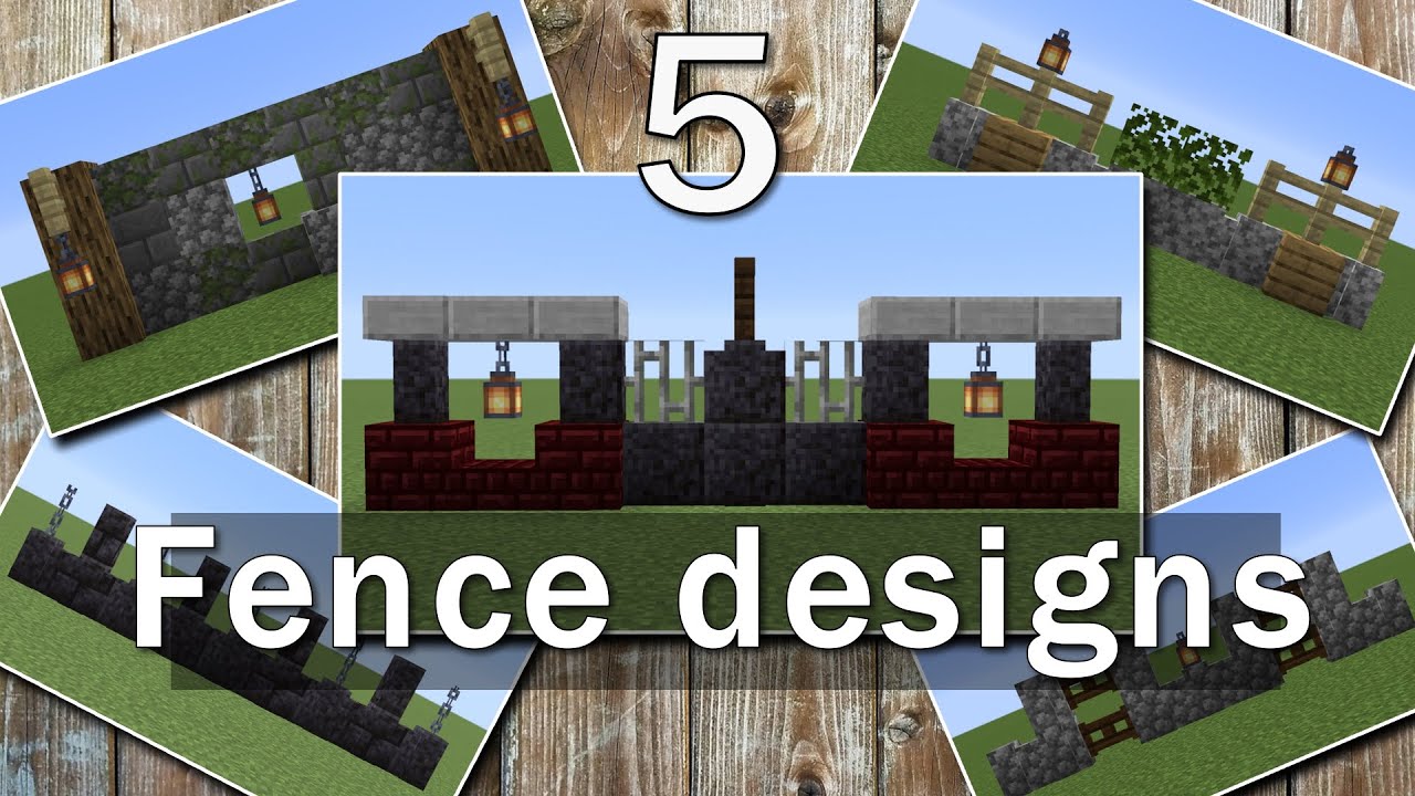 Minecraft Fence Designs [Easy] - YouTube