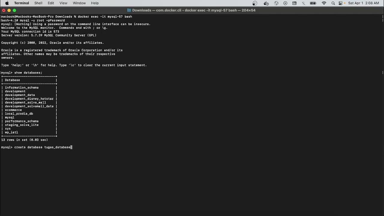 Membuat user baru beserta privilege pada database mysql menggunakan terminal - YouTube