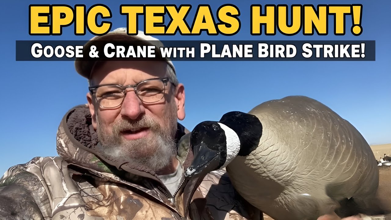 S6E2: Epic West Texas Goose and Crane Hunt with Airplane Bird Strike ...