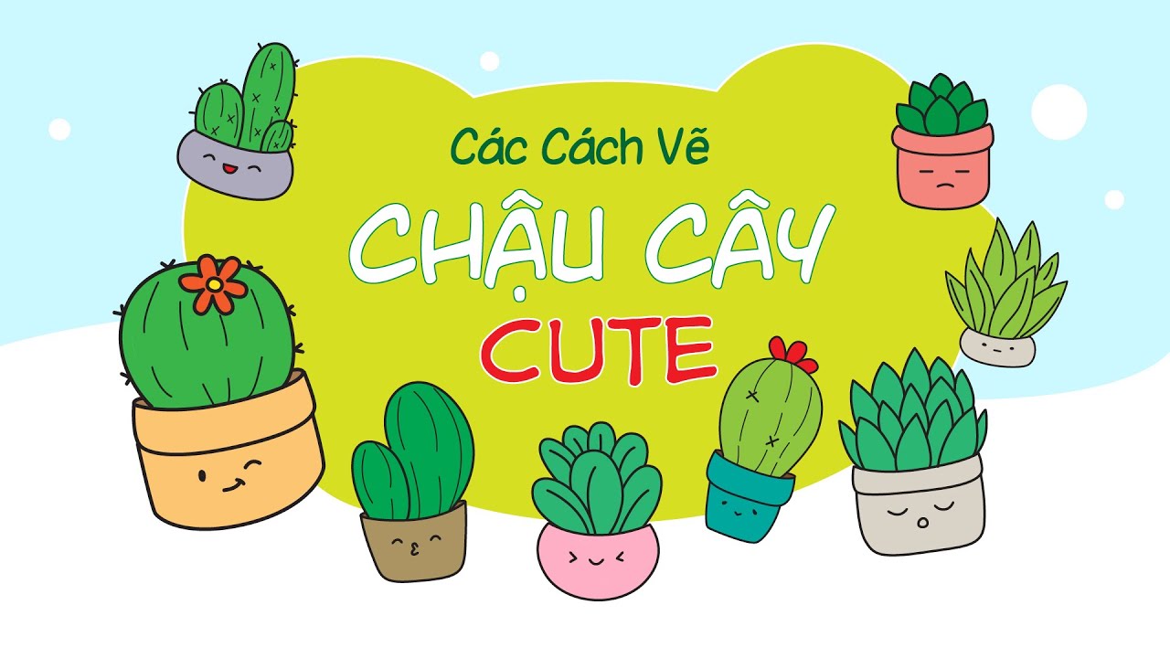 Các Cách Vẽ Chậu Cây Cute Đơn Giản Cho Bé | Draw Cute Flower Pot Easily ...