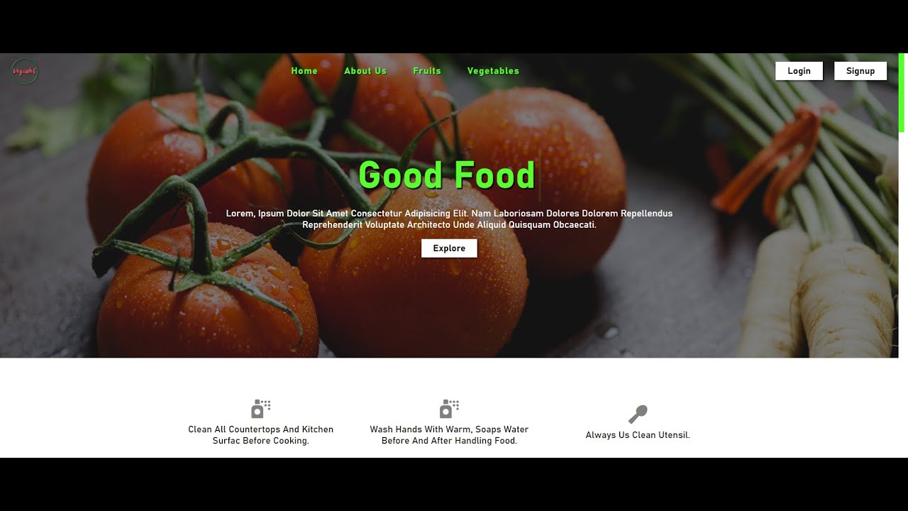 Website(Demo) Using HTML,CSS and JavaScript - YouTube